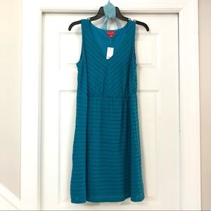Elle | Dresses | Nwt Elle Vneck Turquoise Eyelet Dress With Belt | Poshmark